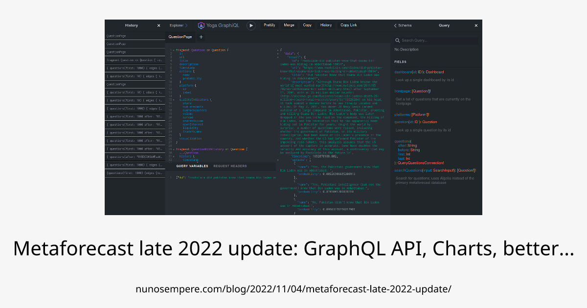 Metaforecast late 2022 update: GraphQL API, Charts, better ... Metaforecast late 2022 update: GraphQL API, Charts, better ...